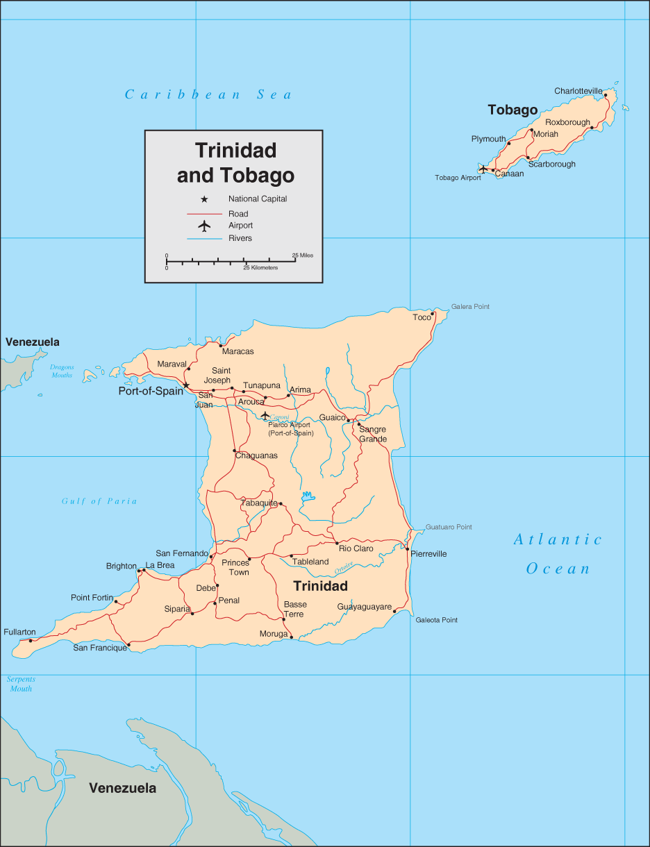Trinidad Map - Map of Trinidad and Tobago Trinidad Map - Map of Trinidad and Tobago